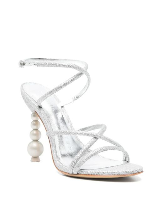 Sophia Webster 100Mm Perla Sandals in White | Lyst