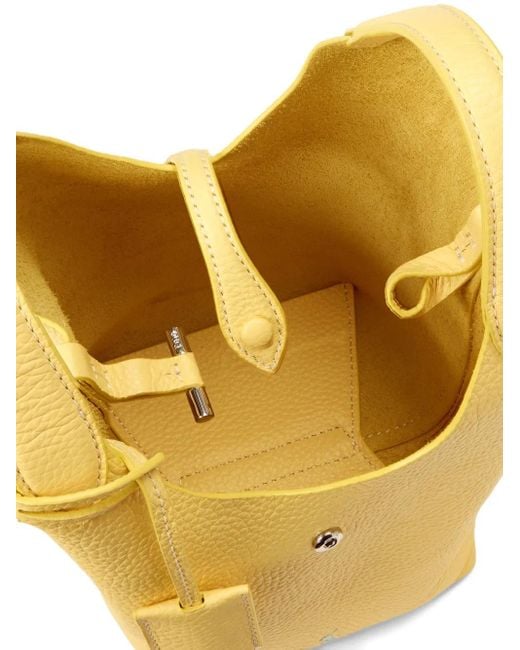 Polo Ralph Lauren Small Polo Play Leather Tote Bag in Yellow | Lyst ...