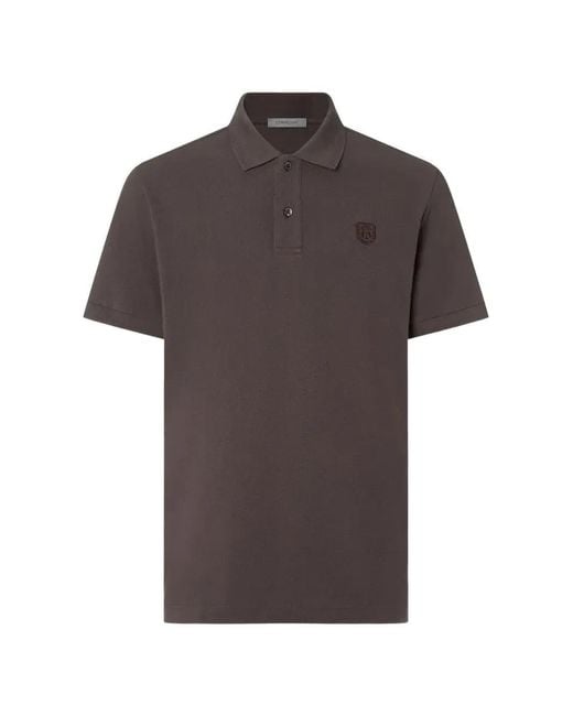 Corneliani Logo-Patch Piqué Polo Shirt in Grey for Men | Lyst UK