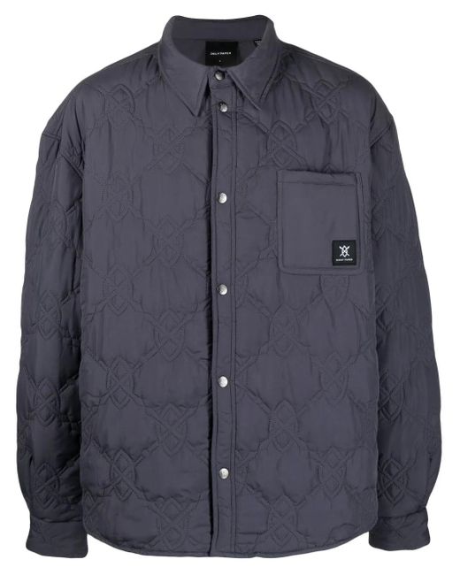 Daily Paper Quilted Logo-Patch Jacket in Blue for Men | Lyst