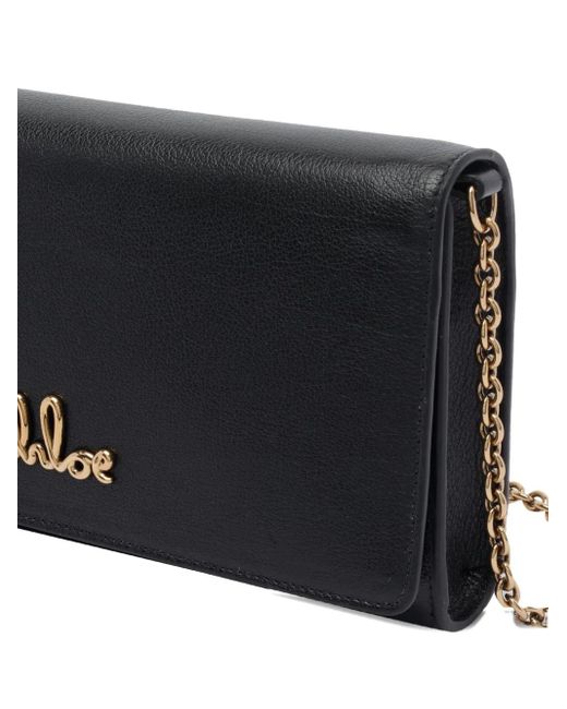 Chloé Mini Chain-Strap Clutch Bag in Black | Lyst UK