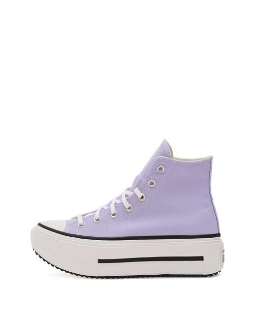 Converse All Star Lift Double Stack Platform High-Top Sneakers in White ...