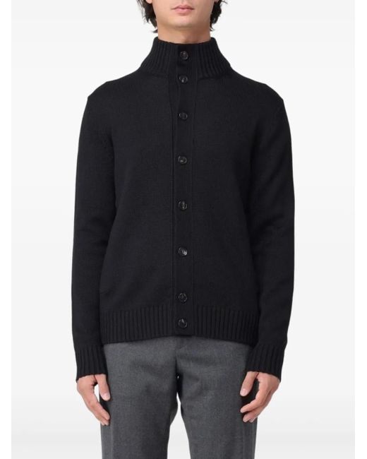 Zanone Wool-Blend Cardigan in Black for Men | Lyst UK