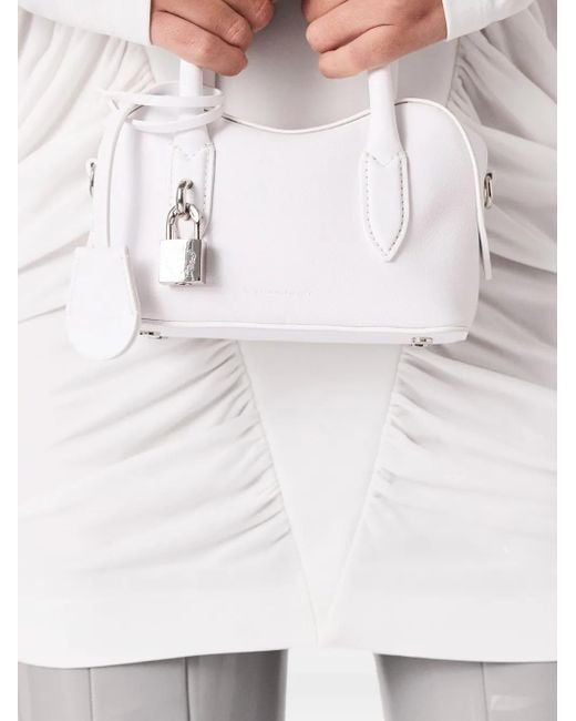Stella McCartney Pleated Crewneck Long-sleeve Mini Dress in White | Lyst