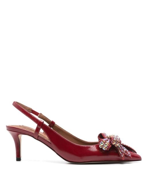 Kurt Geiger 65Mm Belgravia Slingback Pumps in Red | Lyst