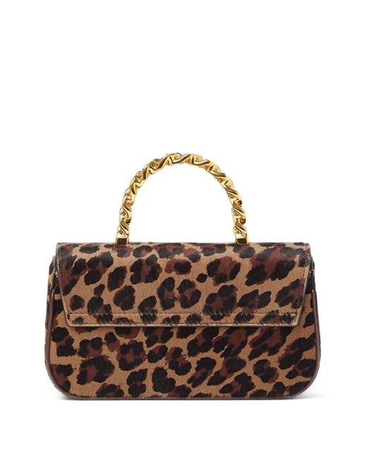 Versace La Medusa Leopard-Print Mini Bag in Brown | Lyst