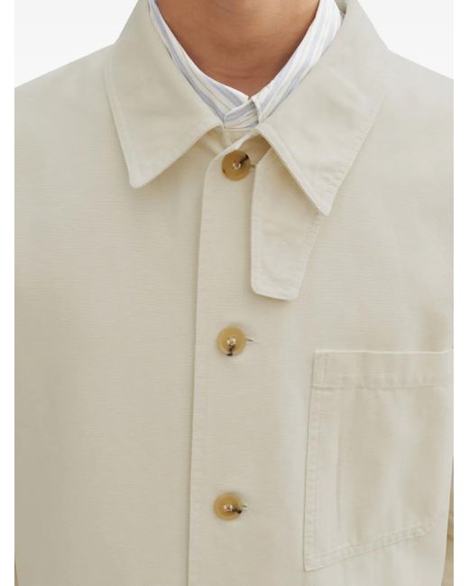 A.P.C. Button-Up Shirt Jacket in White for Men | Lyst UK