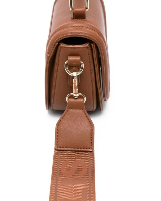 Marc Ellis Top-Handle Logo-Lettering Shoulder Bag in Brown | Lyst
