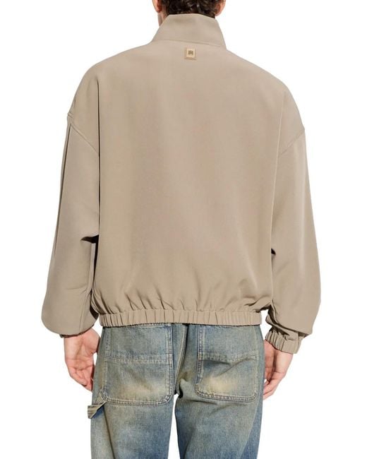 Amiri Logo-Patch Zip-Up Jacket in Natural for Men | Lyst UK