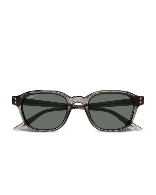 Gucci Rectangle-frame Sunglasses in Brown for Men | Lyst UK