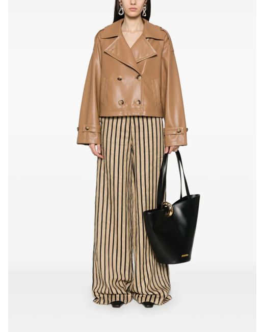 Urbancode Faux-Leather Jacket in Natural | Lyst