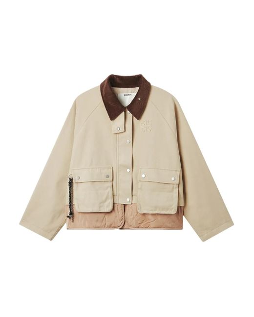 Musium Div. Corduroy Collar Pocket Jacket in Natural | Lyst
