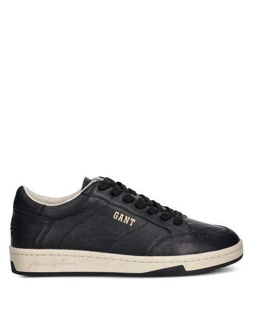 GANT Prepus Leather Sneakers in Black for Men | Lyst UK