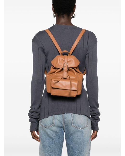 Furla Small Flow Backpack in Brown | Lyst