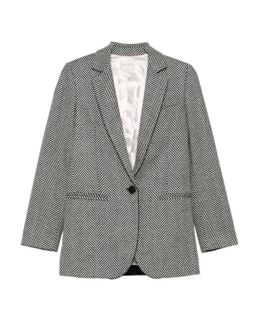 Forte Forte Herringbone-Pattern Blazer in Grey | Lyst UK