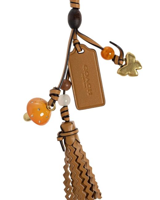 COACH Mushroom Heritage Bag Charm in Metallic | Lyst