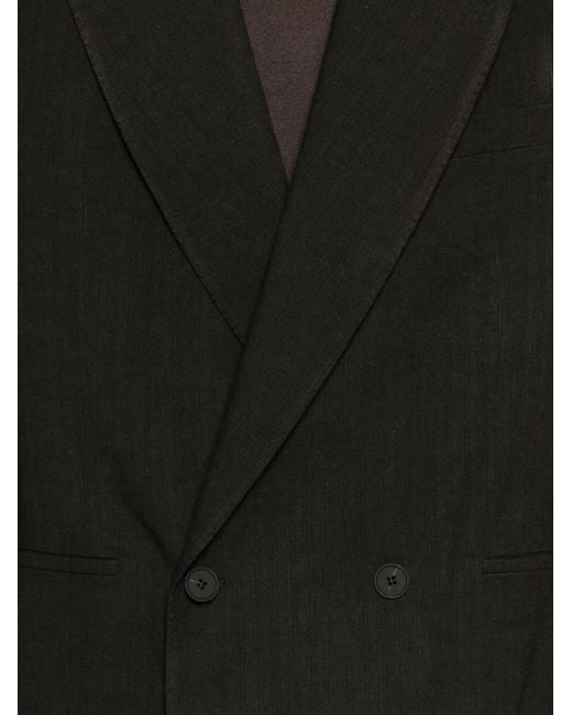 Studio Nicholson Double-Breasted Blazer in Black for Men | Lyst