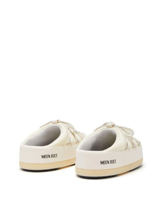 Moon Boot Icon Logo-Print Slides in White | Lyst