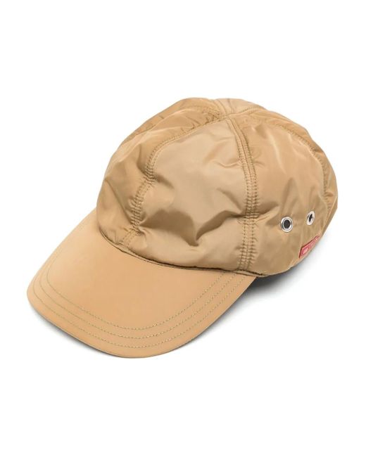 Prada Linea Rossa Logo-Patch Cap in Natural | Lyst