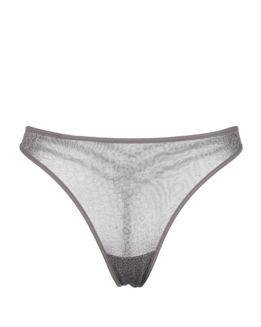 Marlies Dekkers Space Odyssey Sheer Thong In Grey Gray Lyst