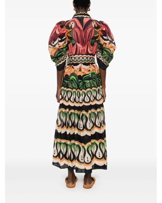 FARM Rio Coconut Tree Maxi Dress in Red | Lyst