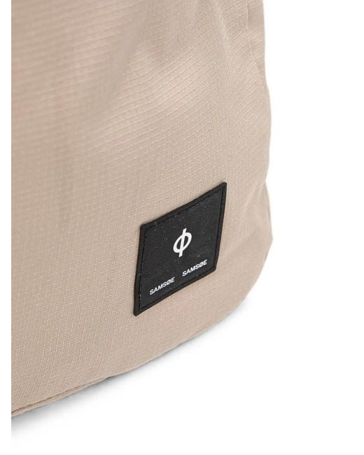 Samsøe & Samsøe Logo-Patch Shoulder Bag in Natural for Men | Lyst UK