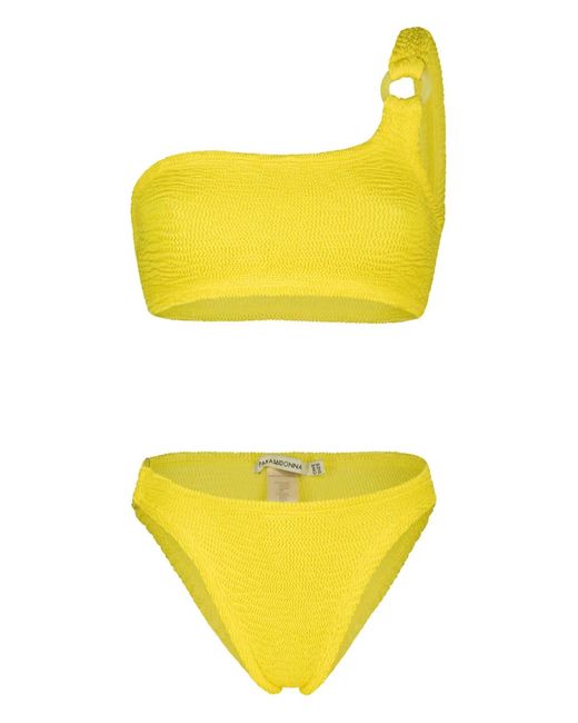 Paramidonna Stassie One-Shoulder Bikini in Yellow | Lyst UK