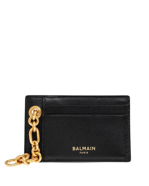 Balmain Chain-Detail Card Holder in Black for Men | Lyst UK