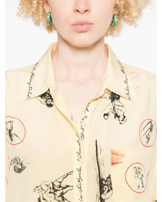 Bode Games Shirt in Natural | Lyst