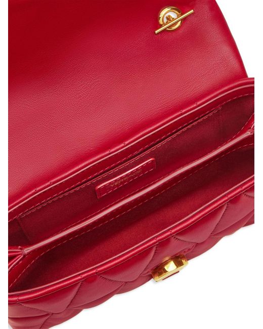 Versace Kleio Quilted Crossbody Bag in Red | Lyst
