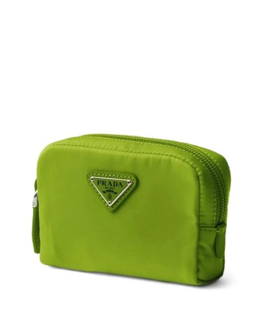 Prada Re-Nylon Zippered Cosmetic Pouch in Green | Lyst
