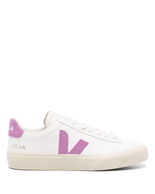 Veja Campo Chromefree Leather Sneakers in Pink | Lyst