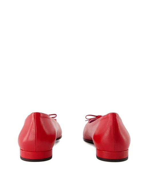CAREL PARIS Bella Bow-Detail Ballet Flats in Red | Lyst