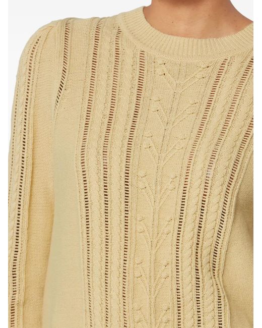 Isabel Marant Kalyn Openwork Sweater in White | Lyst UK