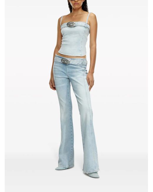 DIESEL De-Lucy-S Denim Tank Top in White | Lyst