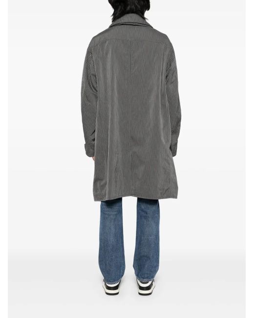 Visvim Striped Coat in Grey for Men | Lyst UK