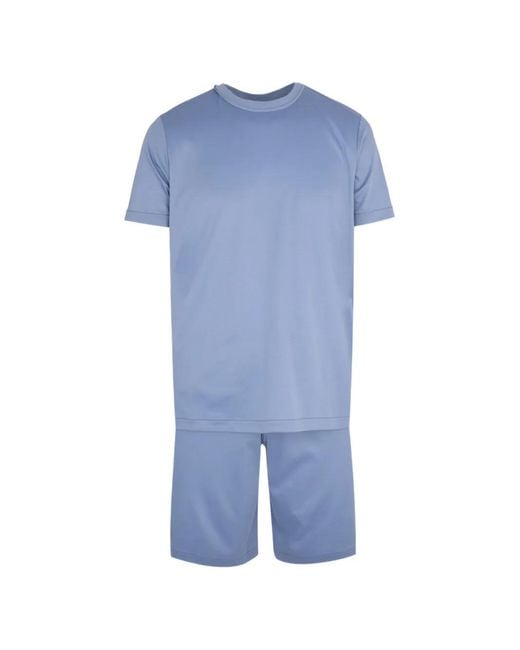 Zimmerli of Switzerland Short-Sleeve Pajamas in Blue for Men | Lyst