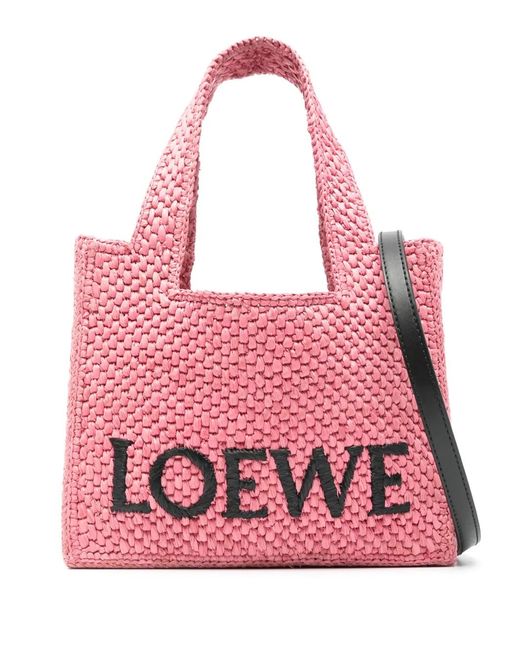 Loewe Mini Font Tote Bag in Pink | Lyst UK