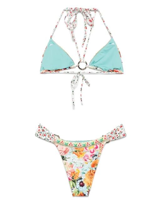 CAMILLA Bathing Bombshell Bikini in White | Lyst