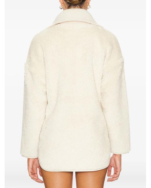 Varley Zip-Up Fleece Jacket in White | Lyst UK