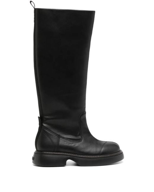 Ganni Everyday Tubular Boots in Black | Lyst