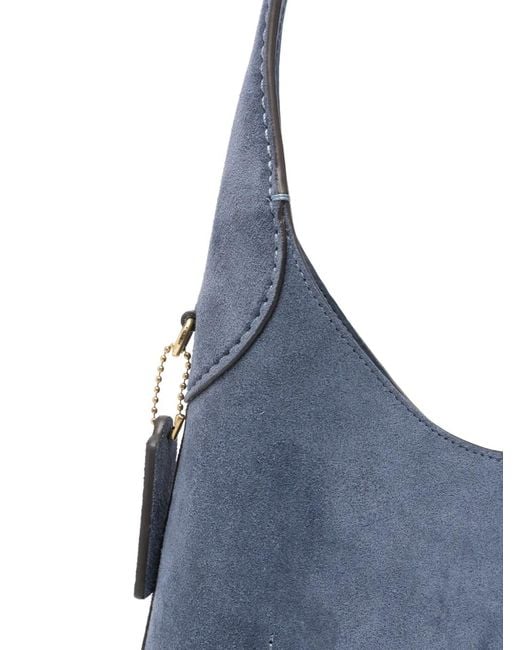 COACH Logo-Tag Shoulder Bag in Blue | Lyst UK