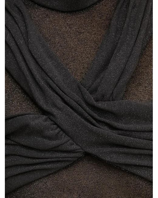 IRO Draped High-Neck Maxi Dress in Black | Lyst UK