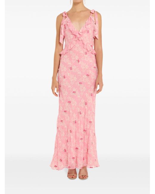 LoveShackFancy Orcene Maxi Dress in Pink | Lyst
