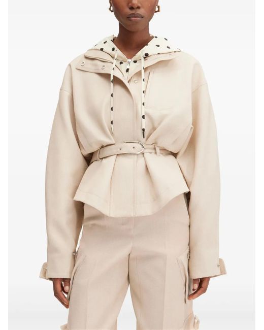 Jacquemus Belted Jacket in Natural | Lyst