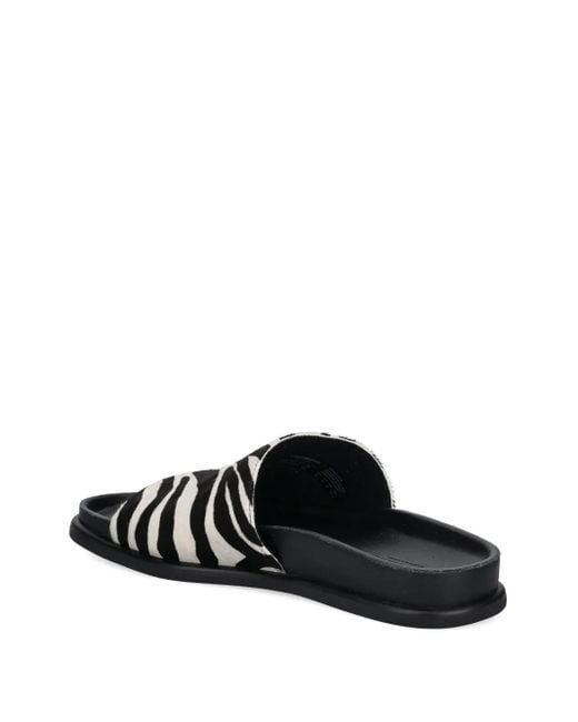 Vagabond Shoemakers Effie Zebra-Print Slides in Black | Lyst