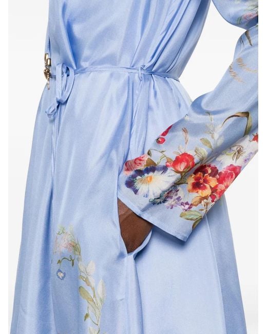 Zimmermann Patience Maxi Dress in Blue | Lyst