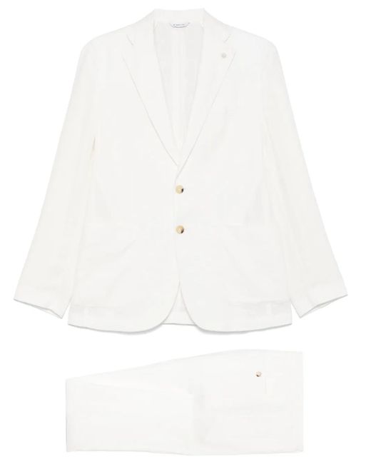 Manuel Ritz Linen Suit in White for Men | Lyst