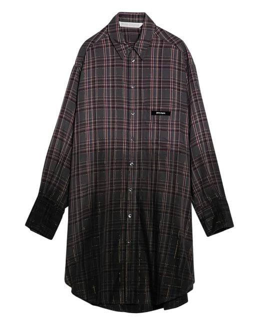 Palm Angels Checked Dress in Grey | Lyst UK
