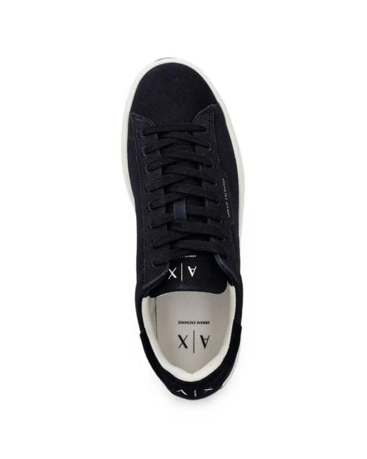 ARMANI EXCHANGE Suede Sneakers in Blue for Men | Lyst UK